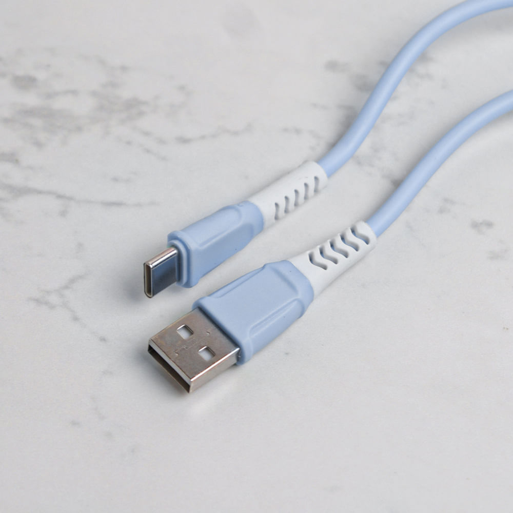 Cable Usb Tipo C Color Macaron Azul - Mumuso
