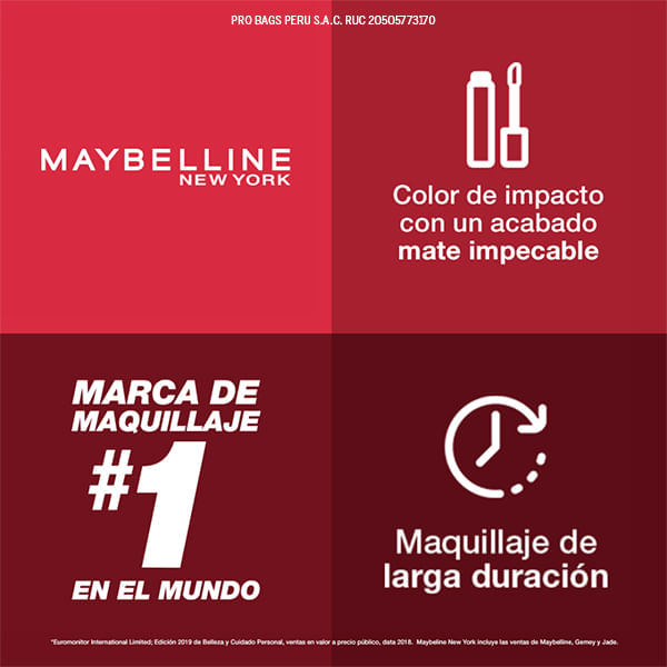 Labial Líquido Super Stay Matte Ink Tono Ruler - Mumuso